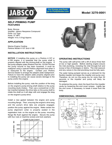 Self-priming pump 3270 3270-0001 Instruction Manual | Manualzz