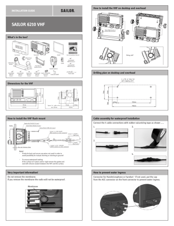 Sailor 6210 Installation manual | Manualzz