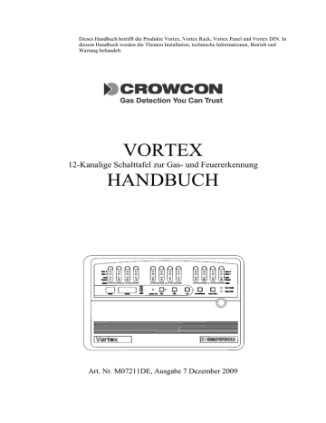 Crowcon Vortex Control Panel Benutzerhandbuch | Manualzz