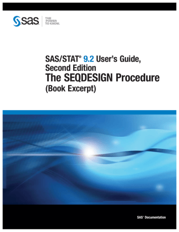 SAS SEQDESIGN Procedure User's Guide | Manualzz
