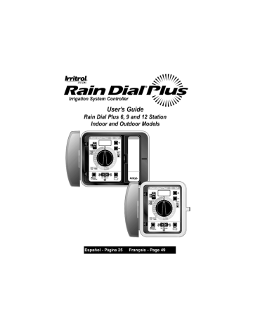 Rain Dial Plus 6, Rain Dial Plus 9, Rain Dial Plus 12 User Guide | Manualzz