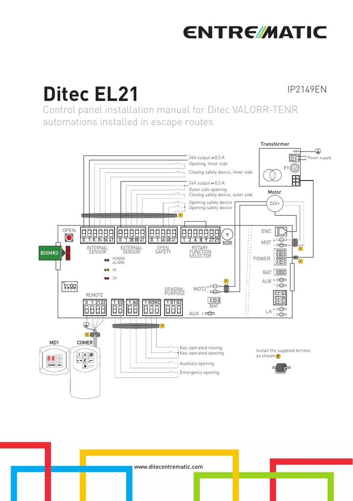 Instalación Entrematic Ditec VALLOKA Installation Manual, 49% OFF