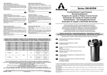Armstrong 300-BVSW Inverted bucket liquid drainers instructions | Manualzz