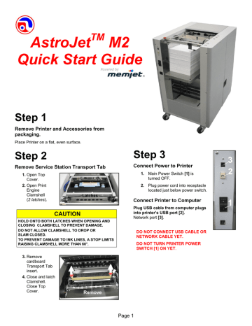 AstroJet M2 Color Page Printer Quick Start Guide | Manualzz