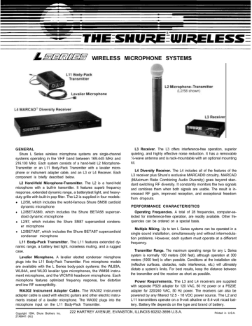 Shure L User guide | Manualzz