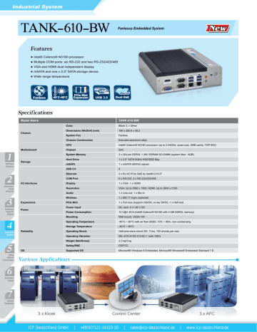 TANK-610-BW Datasheet | ICP | Manualzz