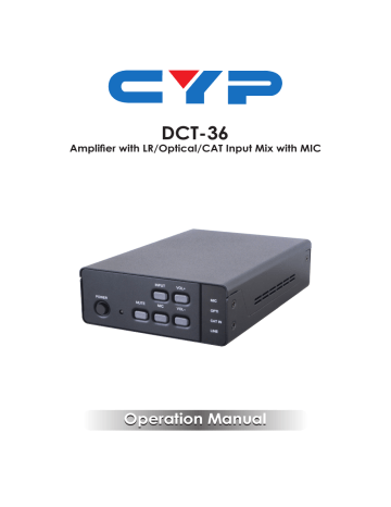 Cypress Amplifier DCT-36 Operation Manual | Manualzz