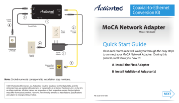 MoCA Network Adapter ECB6200 Quick Start Guide | Manualzz