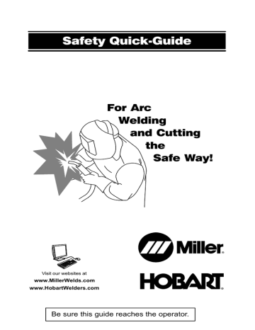 Arc Welding, Arc Cutting Safety Quick-Guide | Manualzz