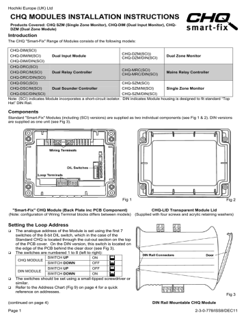 Hochiki CHQ-DIM2(SCI) Instructions | Manualzz