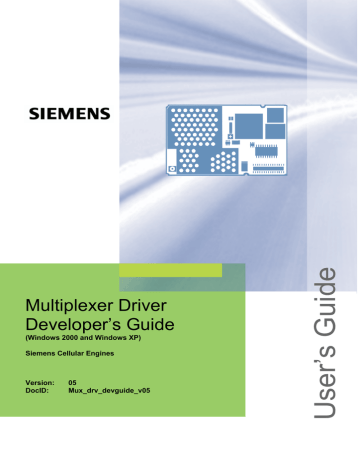 Siemens Multiplexer Driver User’s Guide | Manualzz
