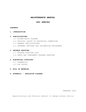 SDC 6, SDC 12, SDC 24 Maintenance Manual | Manualzz