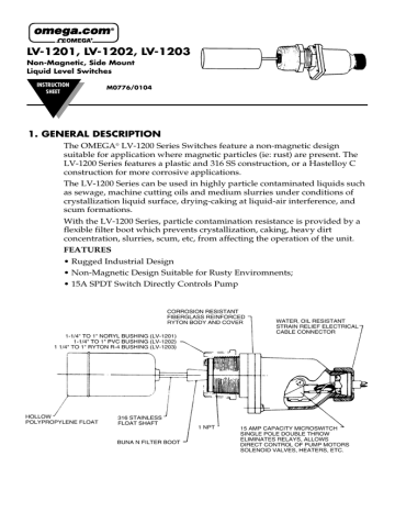Omega LV-1201,LV-1202,LV-1203 Owner Manual | Manualzz