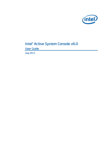 Intel Active System Console v6.0 User Guide | Manualzz