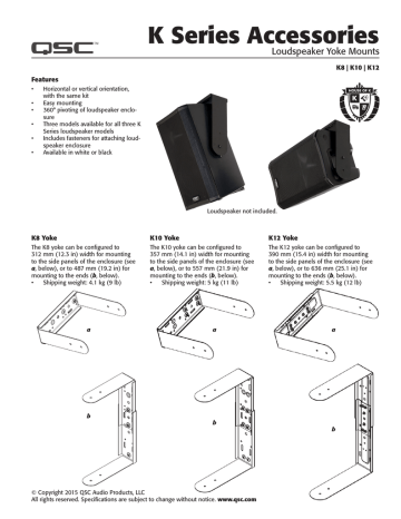 QSC KSub Spec sheet | Manualzz