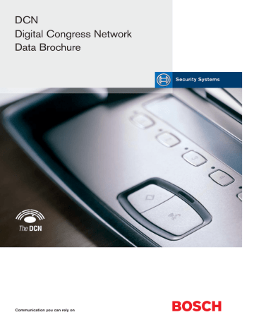 Bosch DCN multimedia Data Brochure | Manualzz