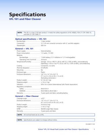 Extron Fiber Optic Termination Kit Specification | Manualzz