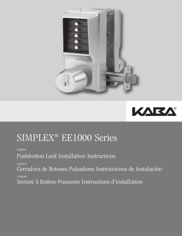 Kaba SIMPLEX EE1000 Series Installation Instructions Manual | Manualzz