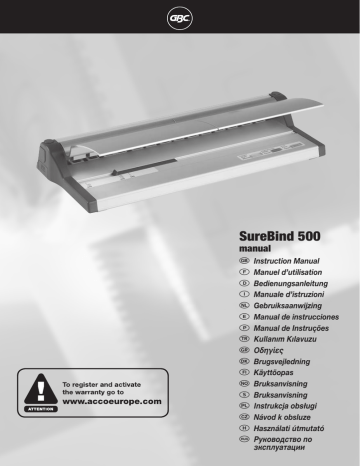 GBC SureBind 500 manual | Manualzz
