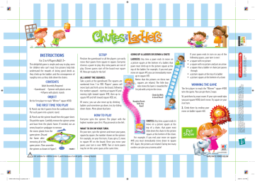 Chutes and Ladders Instructions | Manualzz