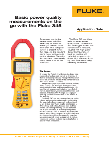 Fluke 345 Application Note | Manualzz