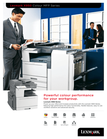 Lexmark X950 Series Datasheet | Manualzz