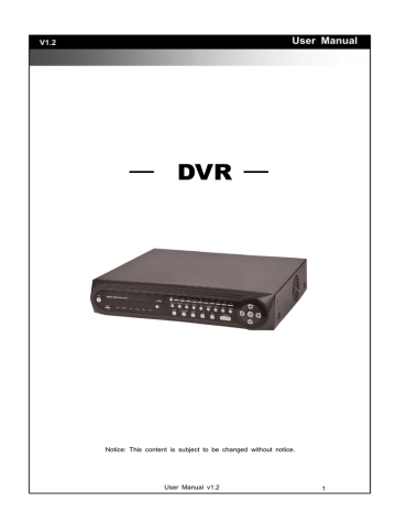 DVR User Manual | Manualzz