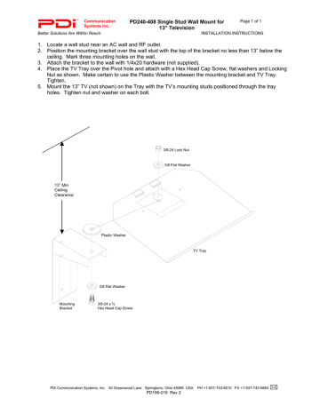 PDi PD240-408 Installation Instructions | Manualzz