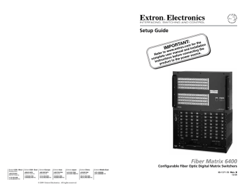 Extron Fiber Matrix 6400 manual | Manualzz