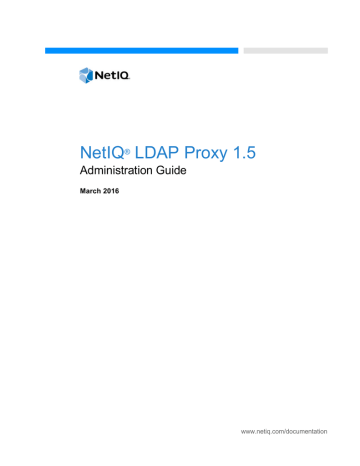 LDAP Proxy 1.5 Administration Guide | Manualzz
