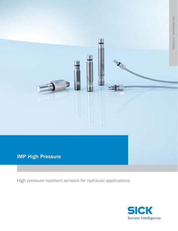 Sick IMP High Pressure Product information | Manualzz