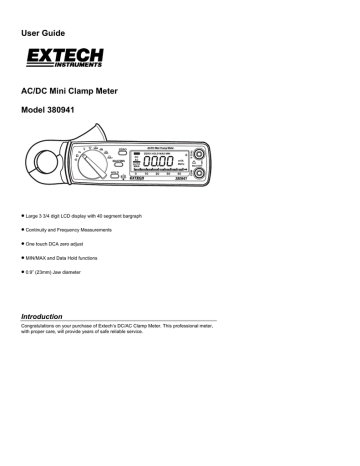 Clamp Meter 380941 User Guide | Manualzz