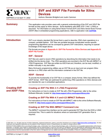 Xilinx JTAG device, FPGA, EEPROM, CPLD Application Note | Manualzz