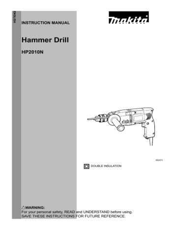 Makita HP2010N Instruction manual | Manualzz