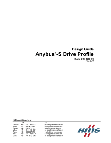 Anybus-S Drive Profile Design Guide | Manualzz