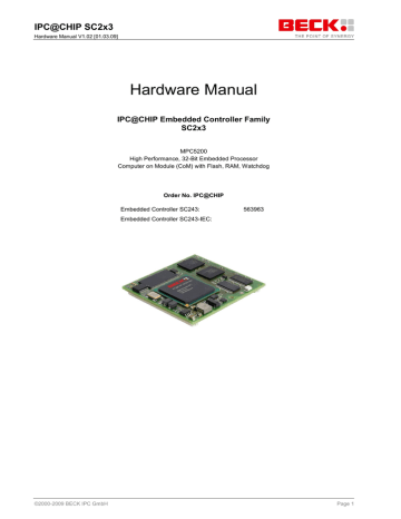 Beck IPC@CHIP SC2x3 Hardware manual | Manualzz