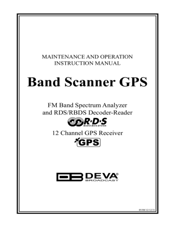 Band Scanner GPS Instruction Manual | Manualzz