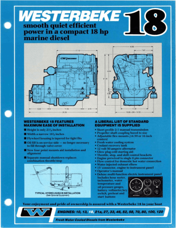 Westerbeke W 18 Engine Specification | Manualzz