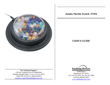 Jumbo Marble Switch 7454 User's Guide | Manualzz