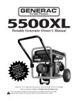 Generac 5500XL Portable Generator Owner's Manual | Manualzz