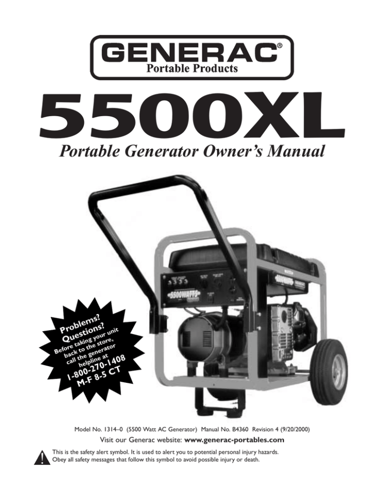 Generac Generator Owner's Manual