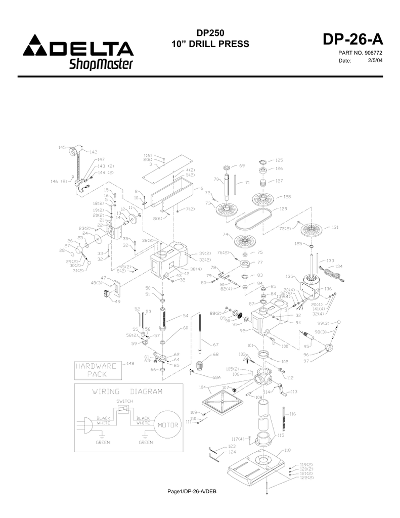 Delta Drill Press 11 990 Parts List | Reviewmotors.co