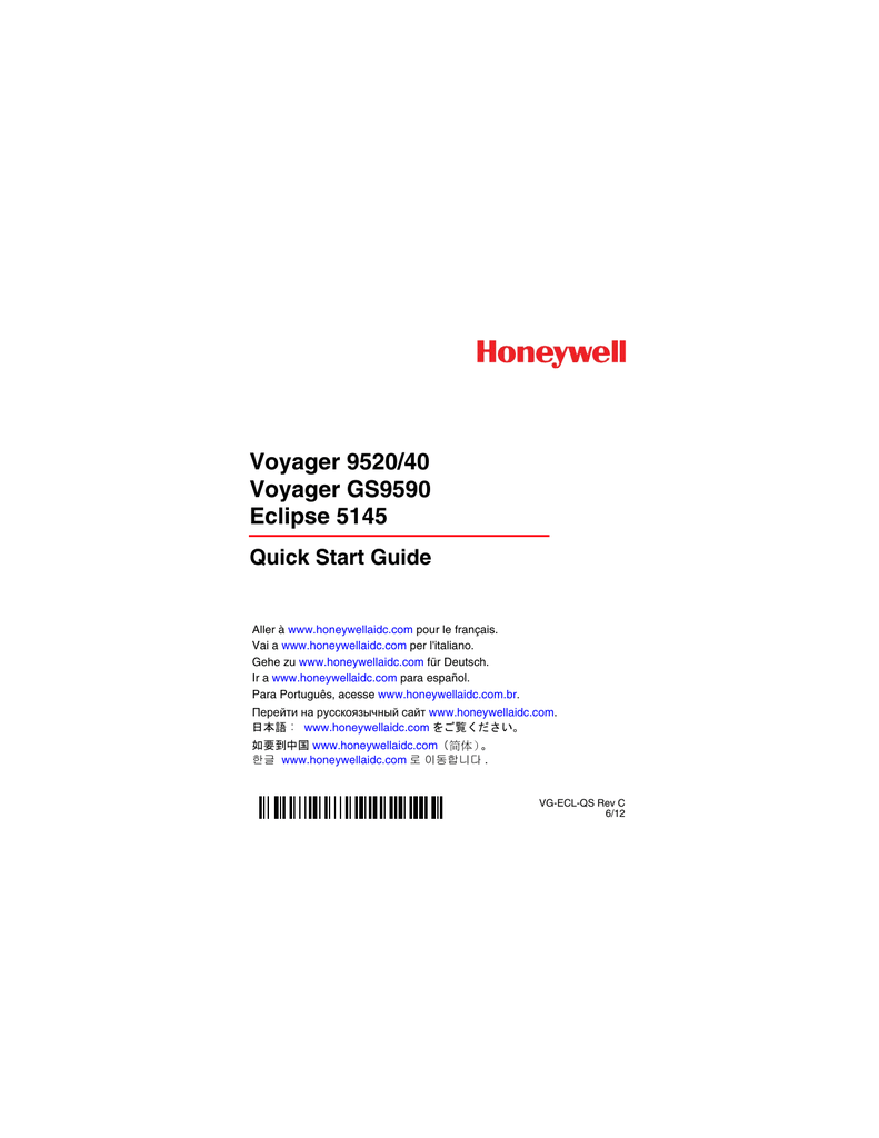 Honeywell MS-9540 Voyager User Manual | Manualzz