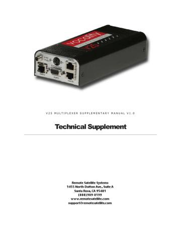 Vocality V25 Multiplexer Supplementary Manual | Manualzz
