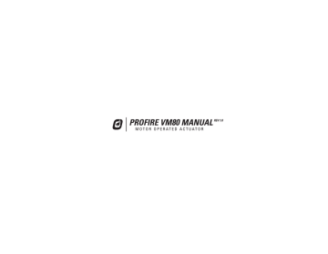 Profire VM80 Motor Operated Actuator Manual | Manualzz