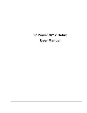 IP power controller IP POWER 9212 Delux User Manual | Manualzz