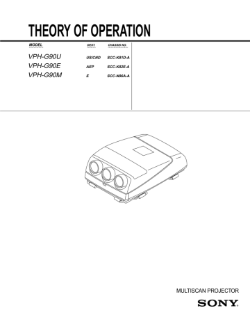 Sony VPH-G90U, VPH-G90E, VPH-G90M Theory of Operation | Manualzz