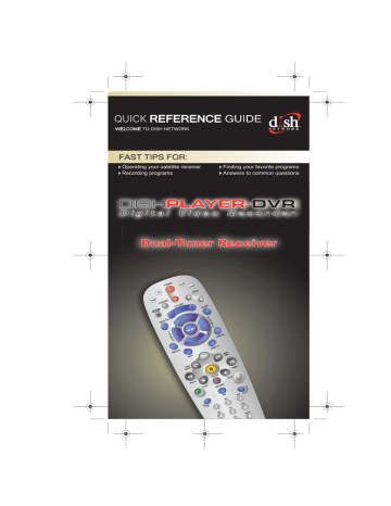 Dish Network Dish Player-DVR Quick Reference Manual | Manualzz