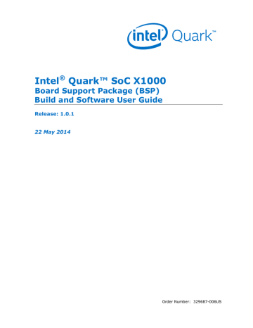 Intel Quark SoC X1000 Board Support Package User Guide | Manualzz