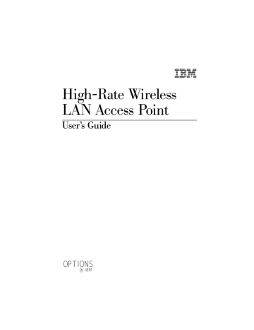 IBM High-Rate Wireless LAN Access Point User’s Guide | Manualzz